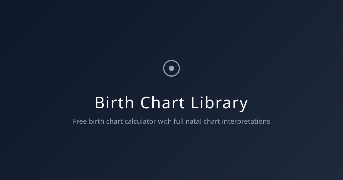 Birth Chart Library — Free Birth Chart & Natal Chart